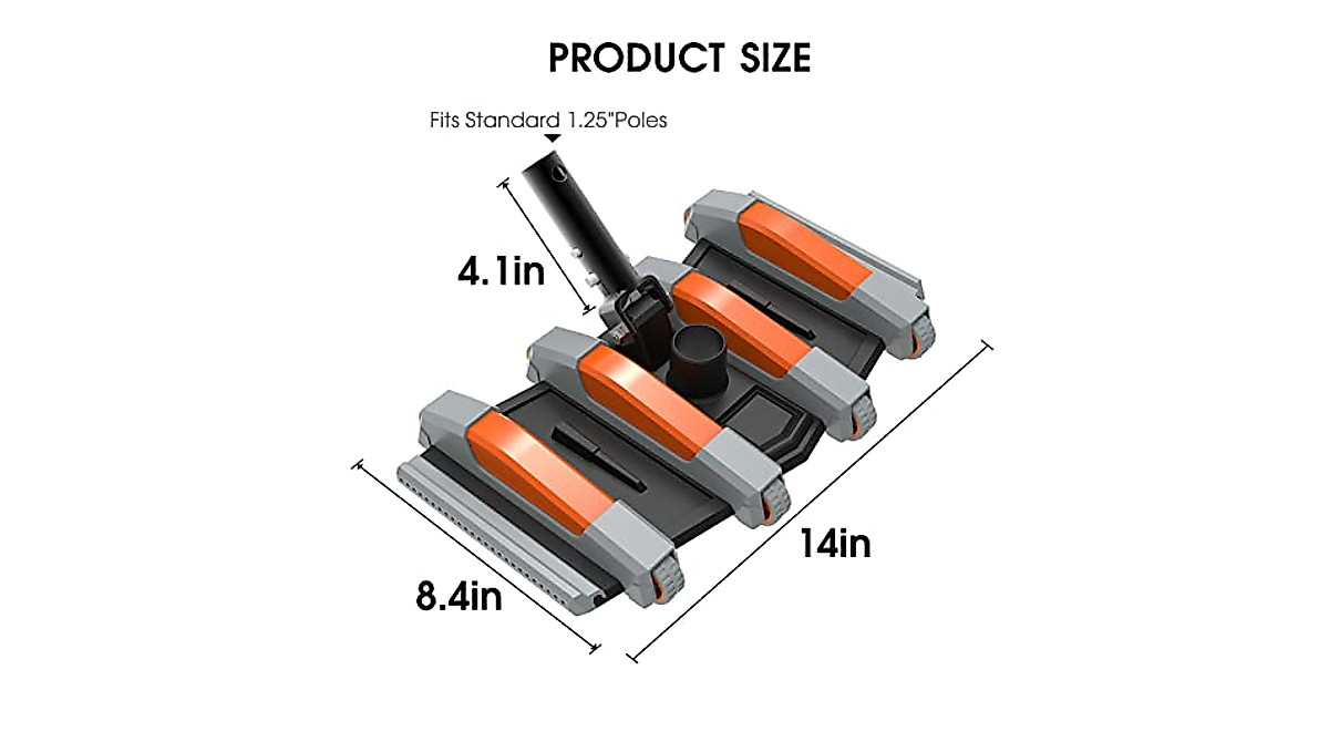 TidyMister Pool Vacuum Head - Heavy Duty Inground & Above Ground Cleaning
