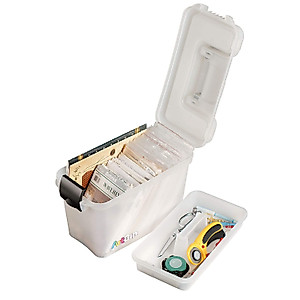 ArtBin 8408AB Sidekick Carrying Case, Portable Art & Craft Organizer with Handle, [1] Plastic Storage Case, Translucent