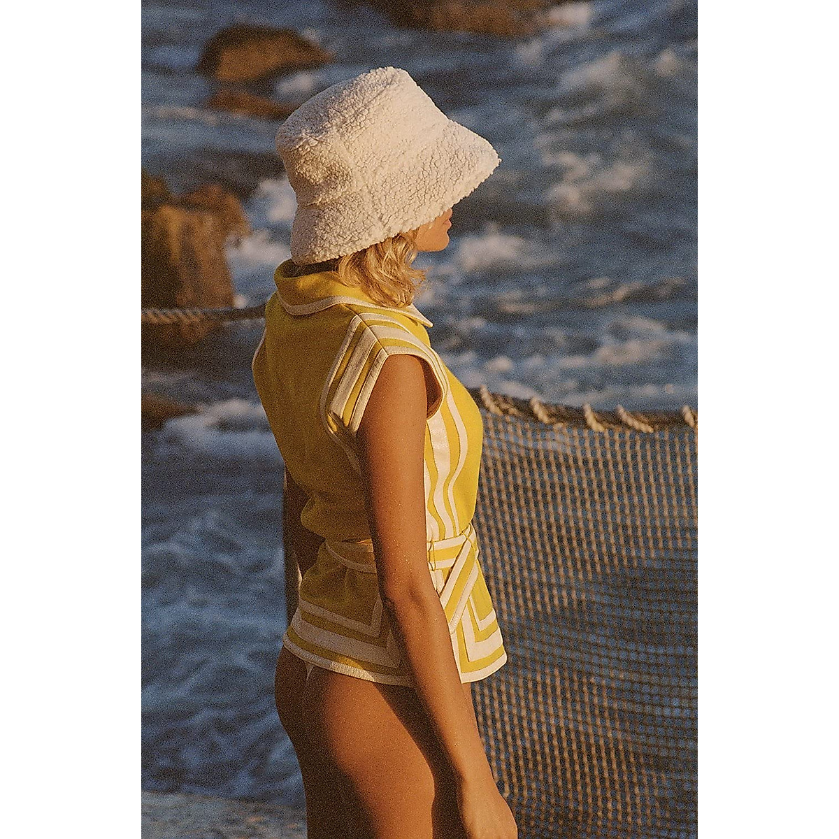 Lack of Color Women's Teddy Bucket Hat (Ivory, Small/Medium)