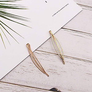 Messen Hair Pins Set Geometric Hair Clips Metal Hairpin Minimalist Hair Styling Jewelry Hair Clamps Accessories Barrettes Gold Bobby Pin for Girl Women (8 Pieces,Style 7)