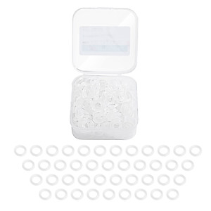 Budefull 200Pcs Clear O-Ring Switch Dampeners Keycap for Mechanical Keyboard Cherry Mx, White