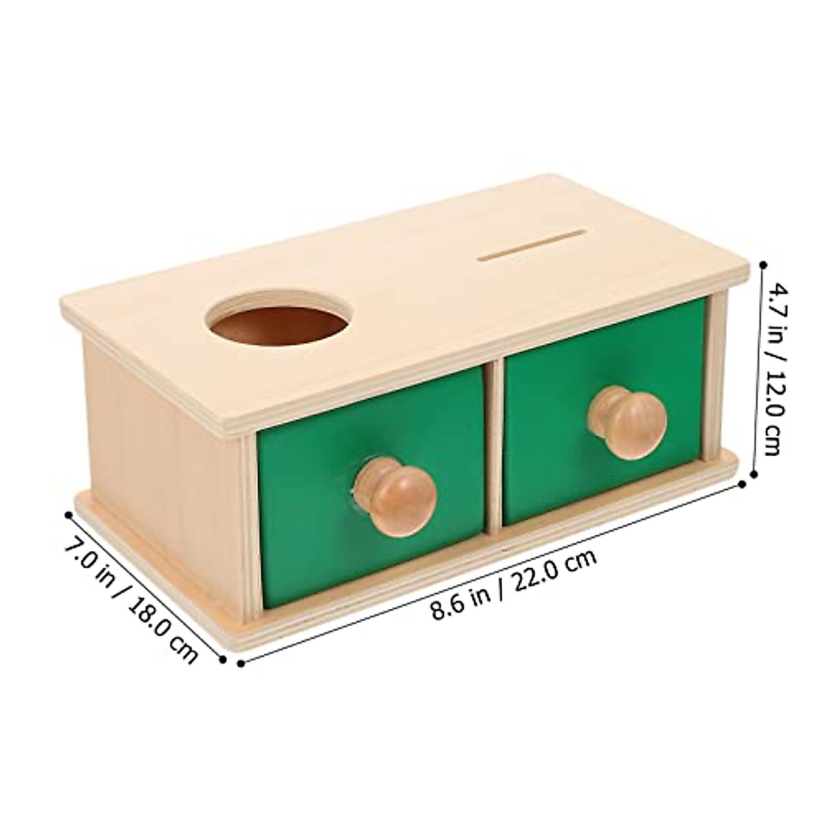 PATKAW Montessori Toys Montessori Toys 2 Year Old Toys Object Permanence Box Montessori Coin Box Toys with Drawer for Toddlers Preschoolers Toy 1 Set Montessori Toys 2 Year Old Toys 2 Year Old Toys