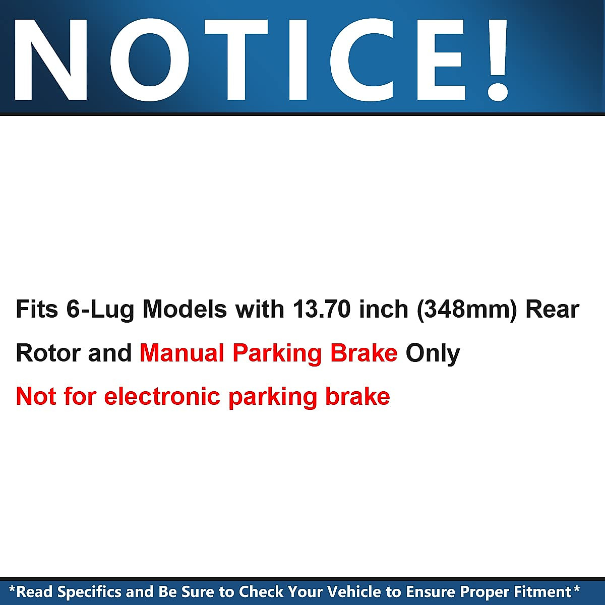Detroit Axle - Rear Brake Kit for 12-20 Ford F-150 Disc Brake Rotors 2012 2013 2014 2015 [Manual Parking Only] 2016 2017 2018 2019 2020 Ceramic Brakes Pads 6 Lug : 13.70" inch Rotor