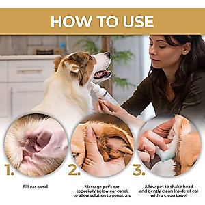 Veterinary Formula Clinical Care Ear Therapy, 4 oz. – Medicated Ear Drops to Help Relieve Bacterial and Fungal Infections in Dogs and Cats – Cleans and Deodorizes – 3 Pack