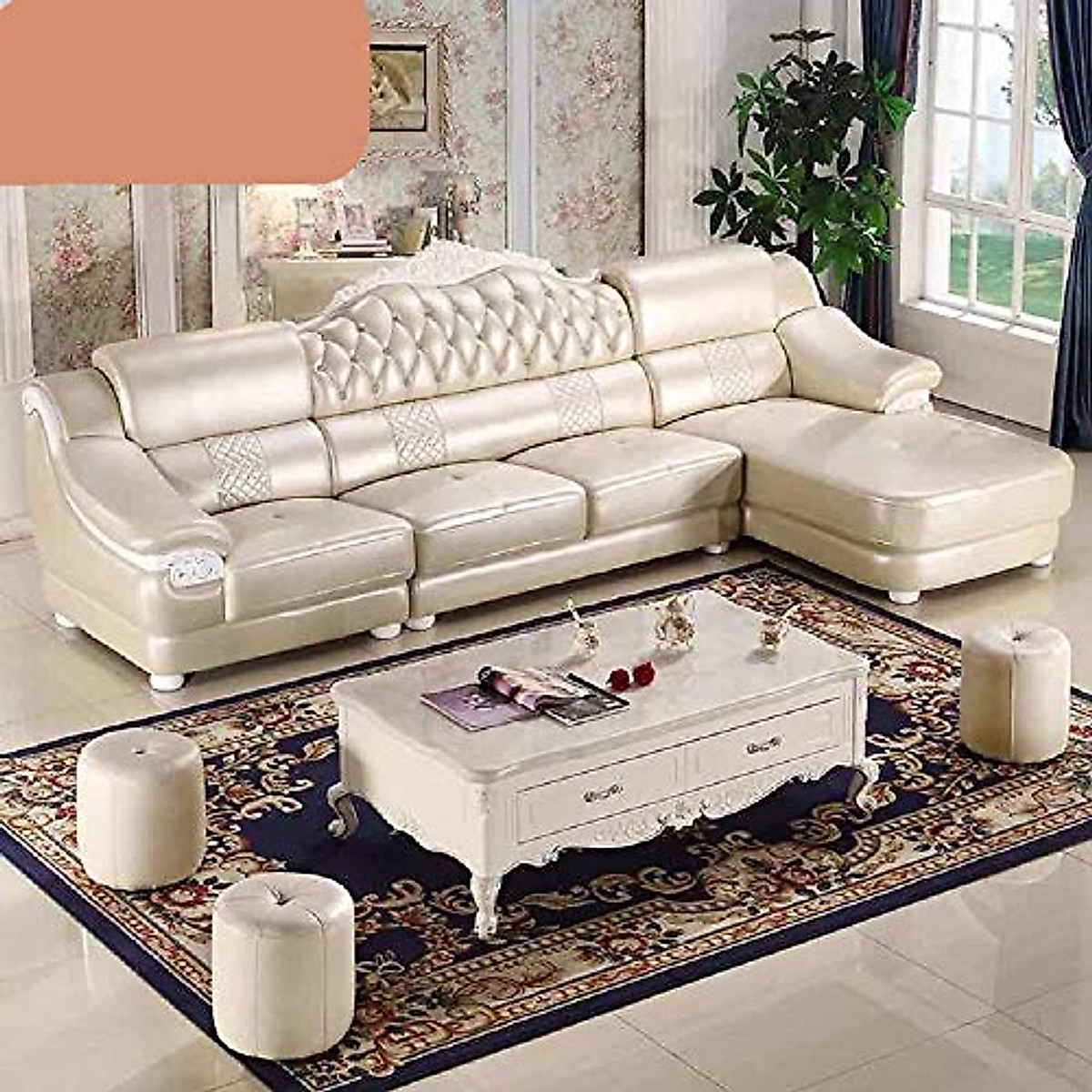 Mysummer 4PCS Round Furniture Bun Feet Replacement for Armchair Couch Sofa Cabinet Chair Loveseat Ottoman Dresser Legs … (Creamy White)