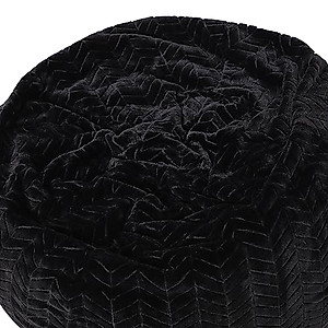 Christopher Knight Home Heavy Metal Inc Meridian Bean Bag Plush Faux Fur Chair | Comfortable and Fun Beanbag for The Whole Family| Non-Spill Memory Foam Filling (Black), Small