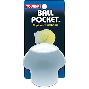 Tourna Ball Pocket Tennis Ball Waist Clip Holder-White