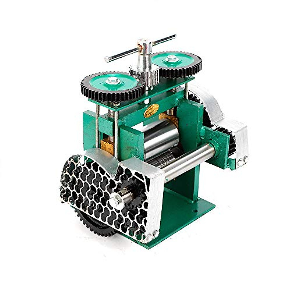 Stainless Alloy Manual Rolling Mill Machine Assembled Jewelry Metal Wire Reducing Thickness Press 85mm Tablett Green Jewelry DIY Tool