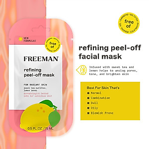 FREEMAN Facial Mask Variety Set: Clay, Peel-Off, Gel, & Mud Masks, Clearing, Hydrating, Detoxifying & Rejuvenating Skincare Essentials, Travel Facial Mask Kit, 12 Count