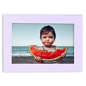 11.5x17 Mat Bevel Cut for 8.5x11 Photos - Acid Free Light Purple Precut Matboard - For Pictures, Photos, Framing - 4-ply Thickness