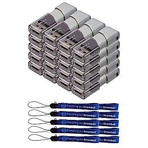 PNY 64GB USB 3.0 Flash Drive Turbo Attache 3 (20 Pack Bulk) Thumb Drives Bundle with (10) Everything But Stromboli Lanyard (P-FD64GTBOP-GE)