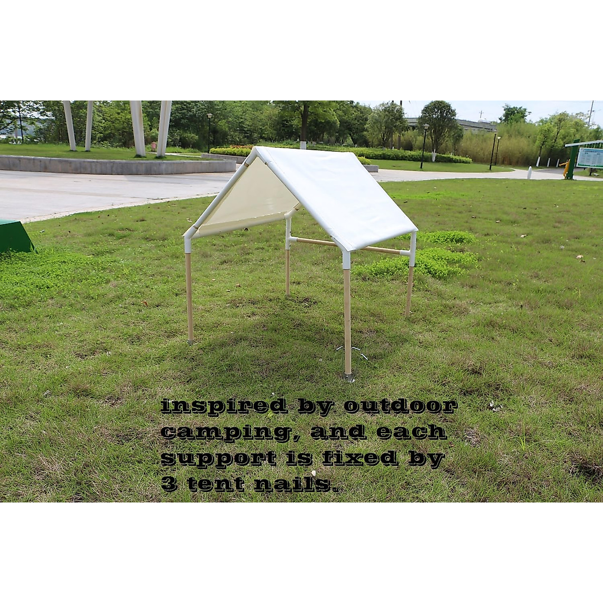 CNAINFC Robot Lawn Mower Garage, Outdoor Protective shed of Robot Lawn Mower and Charging Station, Durable rain-Proof and Ultraviolet-Proof Cover, 30 "x25 x24 White, Suitable for Outdoor Lawn.