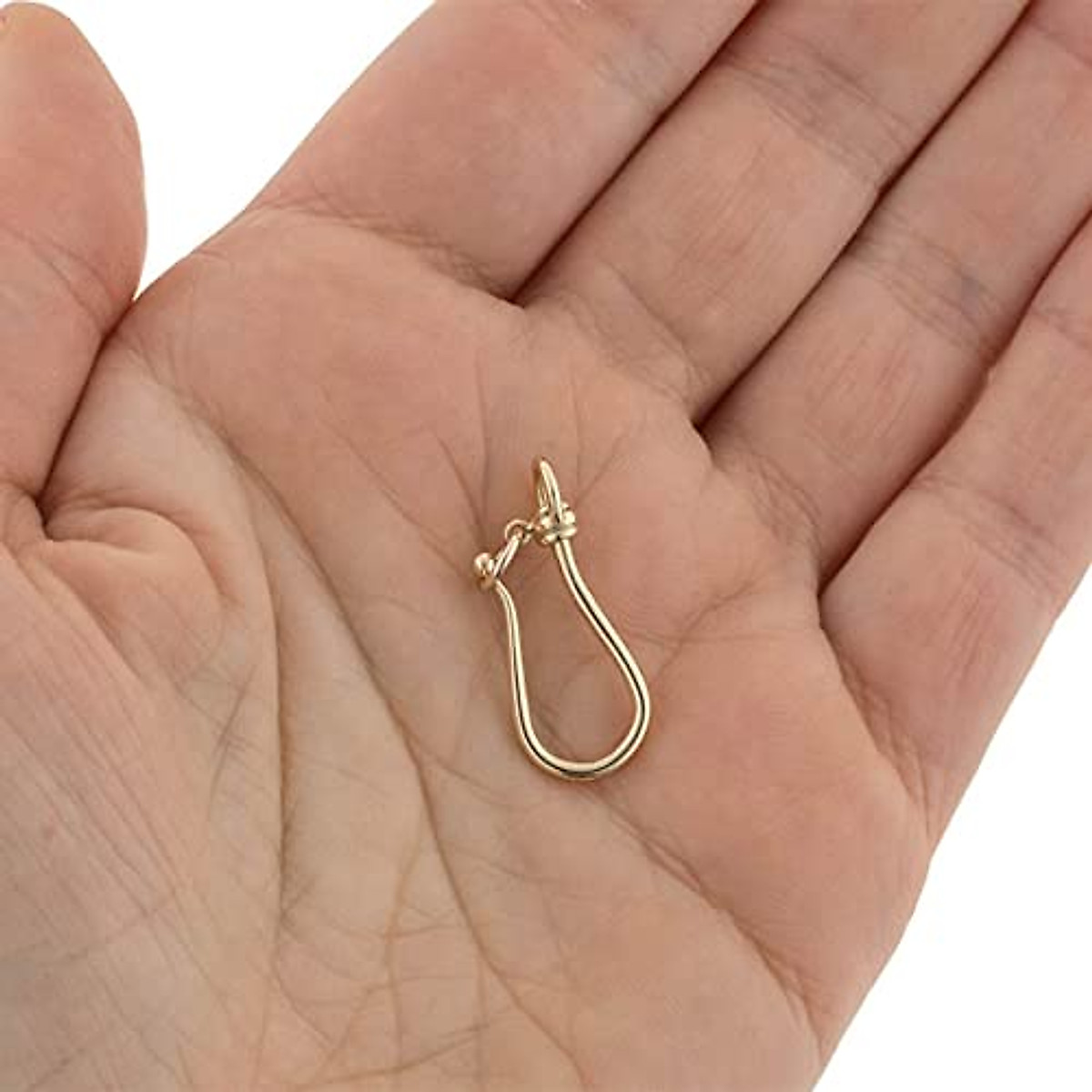 14K Gold Shepherds Hook, Gold Shepherds, 14K Shepherd Earwires, Gold Enhancer Charm Holder, Gold Shepherd Pendant, Gold Charm Enhancer