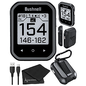 Wearable4U - Bushnell Phantom 3 GPS Rangefinder Black with BITE Magnetic Mount and GreenView with Lens Cleaning Cloth Bundle