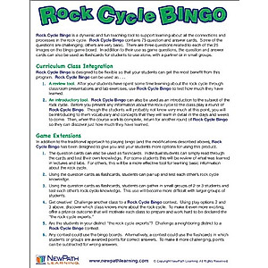 NewPath Learning - 24-6017 Rock Cycle Bingo Game, Grade 5-9