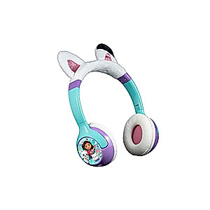 eKids Gabbys Dollhouse Kids Bluetooth Headphones, Wireless Headphones with Microphone Includes Aux Cord, Volume Reduced Kids Foldable Headphones for School, Home, or Travel