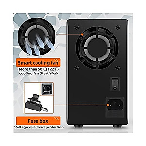 DC Power Supply Variable Lab DC Power Supply Adjustable Voltage Regulator Stabilizer Switching Bench Source Supply Variable 30V 10A Coarse And Fine Adjustments for Spectrophotometer and lab Equipment