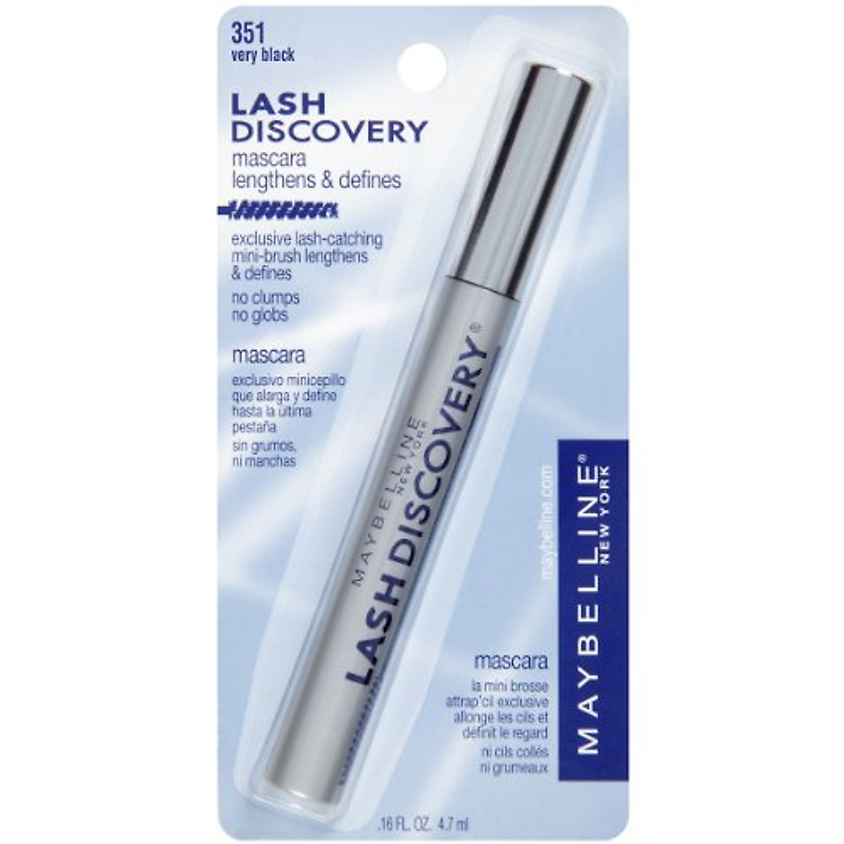 Maybelline New York Lash Discovery Mini-Brush Washable Mascara, Very Black, 0.16 fl. oz.