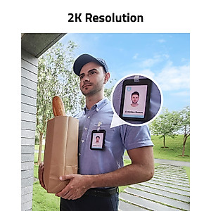 eufy Security, Video Doorbell 2K (Battery-Powered) with Chime, 2K HD, No Monthly Fee, On-Device AI for Human Detection, 2-Way Audio, 16GB Local Storage, Simple Self-Installation