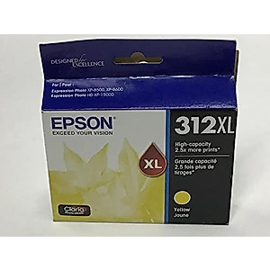 Epson T312XL220 Claria Photo HD Cyan High Capacity Cartridge Ink & T312XL420 Claria Photo HD Yellow High Capacity Cartridge Ink