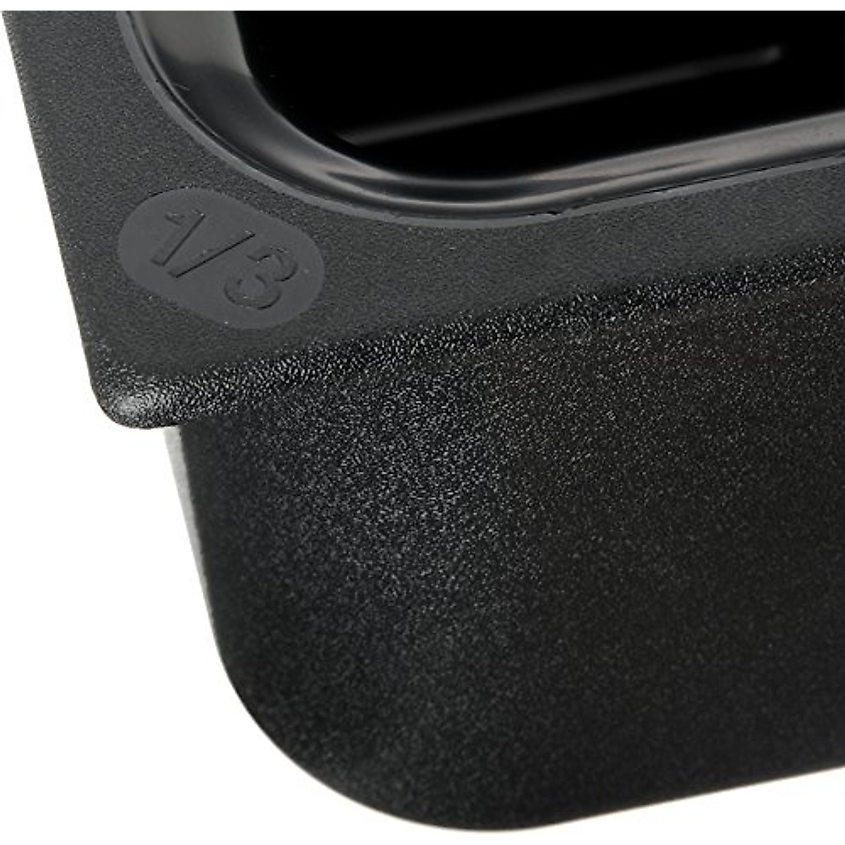 Carlisle FoodService Products CM110303 Coldmaster ABS Third-Size Divided Food Pan, 3.40 qt. Capacity, 12.68" x 6.89" x 6.01", Black