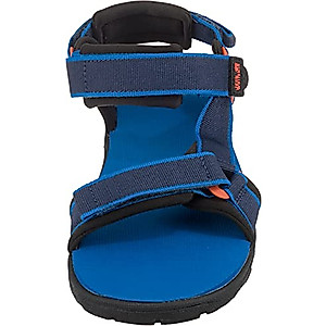 Jack Wolfskin Seven Seas 3 Sandal Hiking Boot, Blue/Orange, 12 US Unisex Big Kid