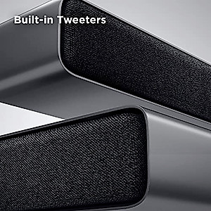 TCL 5.1ch Sound Bar with Wireless Subwoofer (Q6510, 2023 Model), Dolby Audio, DTS Virtual:X, 430W, Built-in Center Channel Speaker, 2 Rear Surround Sound Speakers, Wall Mount/HDMI Cable Included,Black