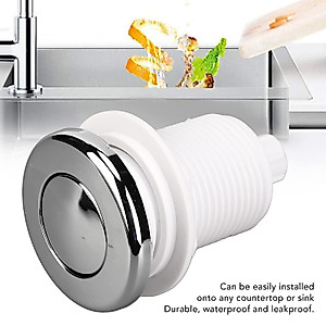 Air Pressure Bath Switch, ABS Tub Spa Massage Bath Garbage Disposal Sink Top Air Pressure Start Button Waterproof Pushbutton Switch for Bathtubs Swimming Pools