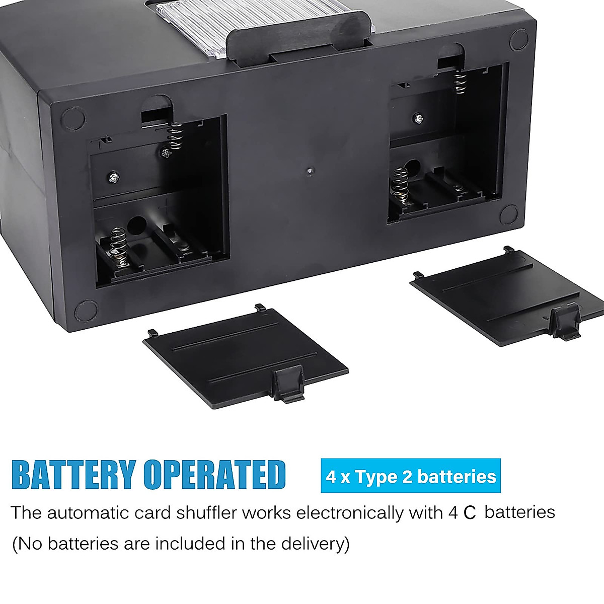 S SUNSBELL Automatic Card Shuffler for Five Crowns Card Game, Battery Operated Poker Shuffling Machine, Poker Card Shuffler, Card Shuffler 4 Deck Automatic for Poker, Blackjack