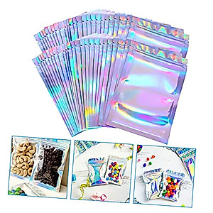 Dime Bag 100pcs Plastic Bag Glitter Earrings Bead Earrings Food Storage Resealable Tea Storage Reusable Self Lock Bag Storage Bag Necklace Wrapping Bag Container Symphony Abs