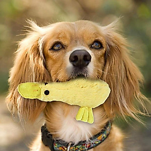 SLAGMALE Pet Duck Dog Toys, Squeaky Dog Toy,Plush Puppy Dog Chew Toy for Large Small Medium Dogs -9.45"