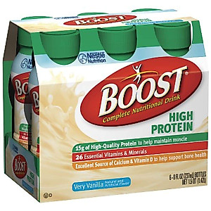 BOOST High Protein Nutritional Energy Drink, Vanilla, 8 Ounce Bottle (Pack of 24)