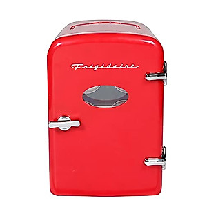 Frigidaire EFMIS175-RED Portable Mini Fridge-Retro Extra Large 9-Can Travel Compact Refrigerator, 5L, RED