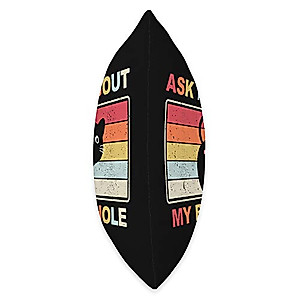 Meowlicious Ask Funny Butthole Cat Lover Throw Pillow, 16x16, Multicolor