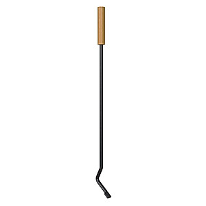 TheRackCo. - Fireplace Tools Set with Metal Base and Wood Handle, Broom, Shovel and Poker