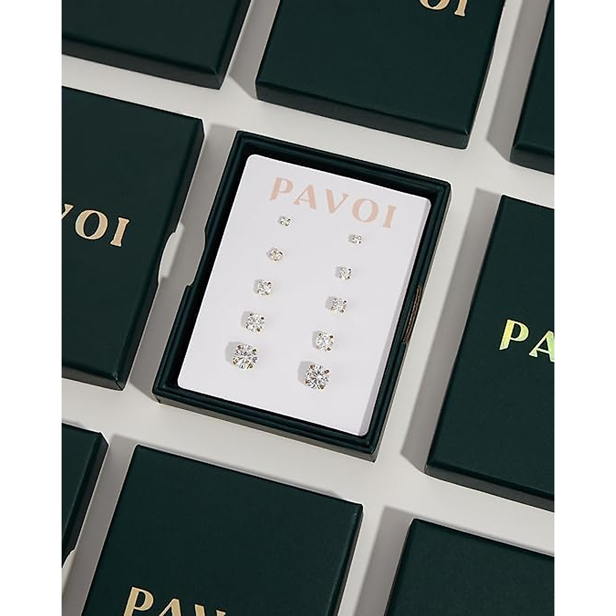 PAVOI 14K Yellow Gold Plated Sterling Silver CZ Alphabet Letter Earrings | Initial Earrings for Women | Letter S