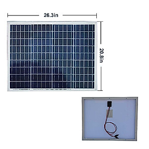Solar Panel 50W 60W Polycrystalline Photovoltaic Panel Power Generation 5 Grid Line Home System Ootdoor