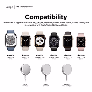elago W3 Stand Compatible with Apple Watch Series 8/SE2/7/6/SE/5/4/3/2/1 (45mm, 44mm, 42mm, 41mm, 40mm, 38mm) (Classic White) - Classic Monitor Design, Compatible with Nightstand Mode