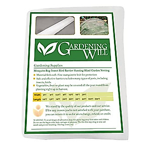 10x100Ft Mosquito Bug Insect Bird Fine Mesh Net Barrier Hunting Blind Garden Screen Netting for Protect Your Plant Fruits Flower