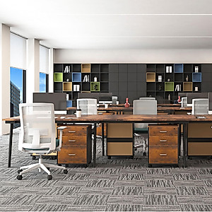 Need 3 Drawer Wood Mobile File Cabinet with Lock,Rolling Filing Cabinet for Letter/A4 Size for Home Office,Rustic Brown 10CZSSFC04FG-ND