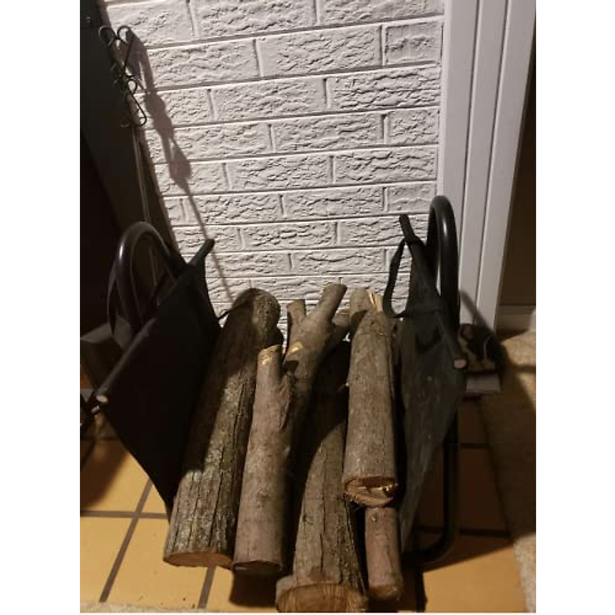 Rocky Mountain Goods Fireplace Log Holder with Removable Canvas Firewood Carrier - Firewood Rack Holds the Wood and the Removable Canvas Tote Makes Hauling Wood Easy and Convenient - 2 Products in One