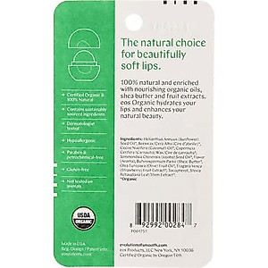 eos Smooth Lip Balm Sphere, Strawberry Sorbet 0.25 oz (Pack of 10)