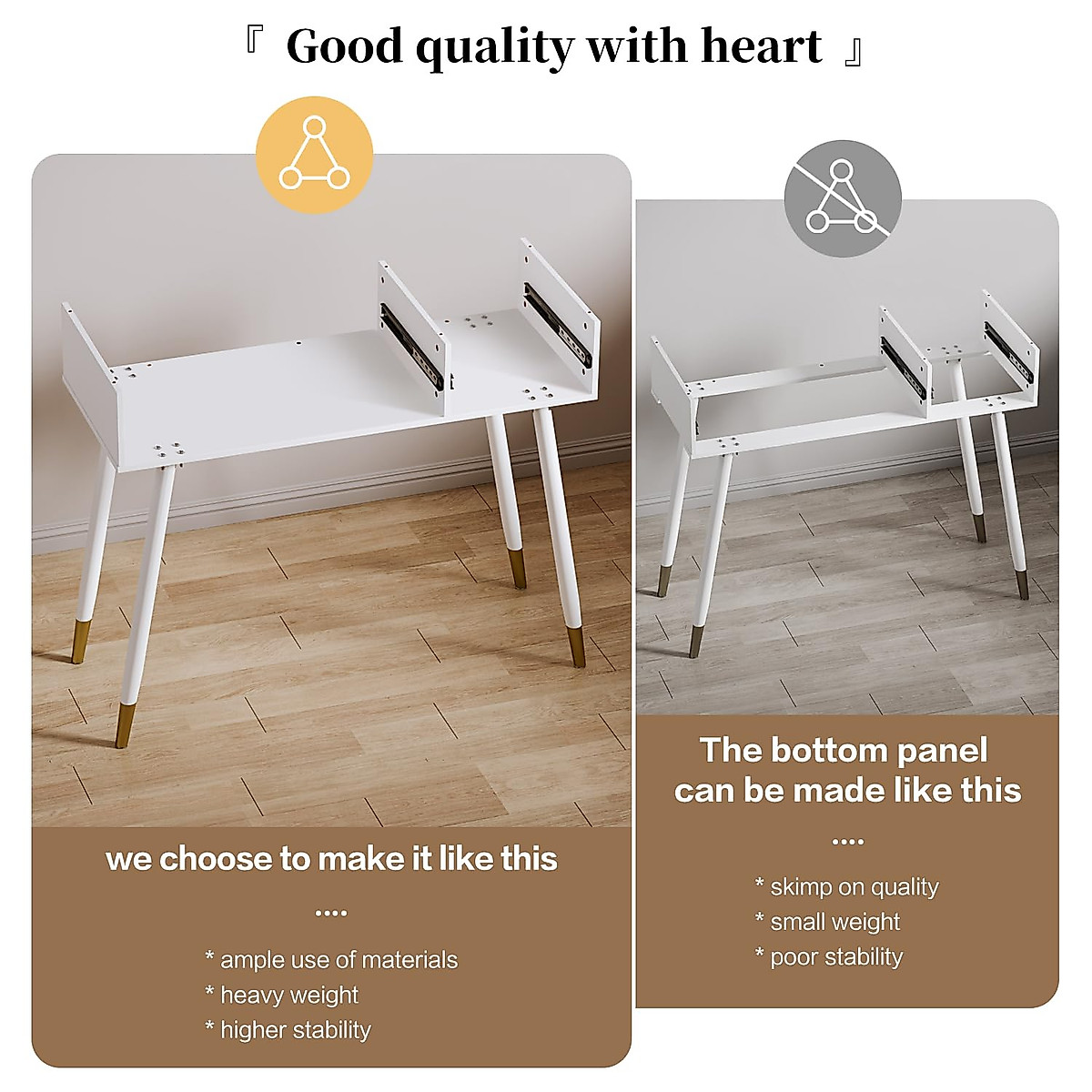 Vanity desk with mirror and lights, 3 Color Touch Screen,Modern Retractable Makeup Dressing Table with Adjustable Cabinet and 5 Sliding Drawers,Vanity Table Set ,Writing Desk Bedroom Essential,White