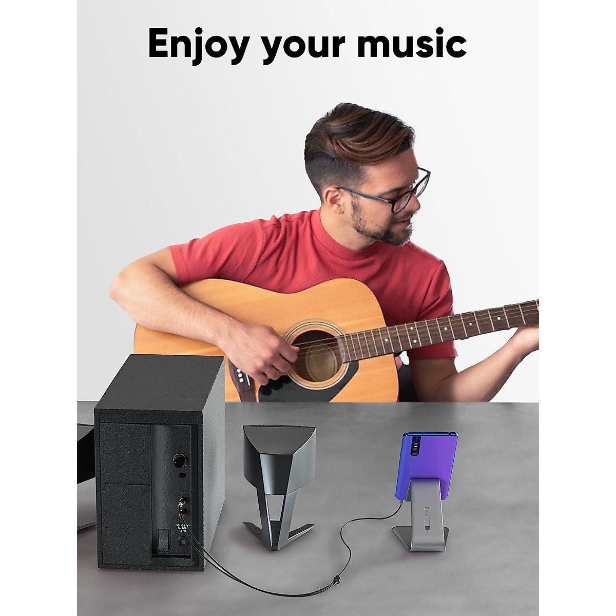 CableCreation 3.5ft 3.5mm to RCA Cable, Stereo Y Splitter Cord for Echo Dot, Smartphone, MP3, Tablet, Speaker, HDTV