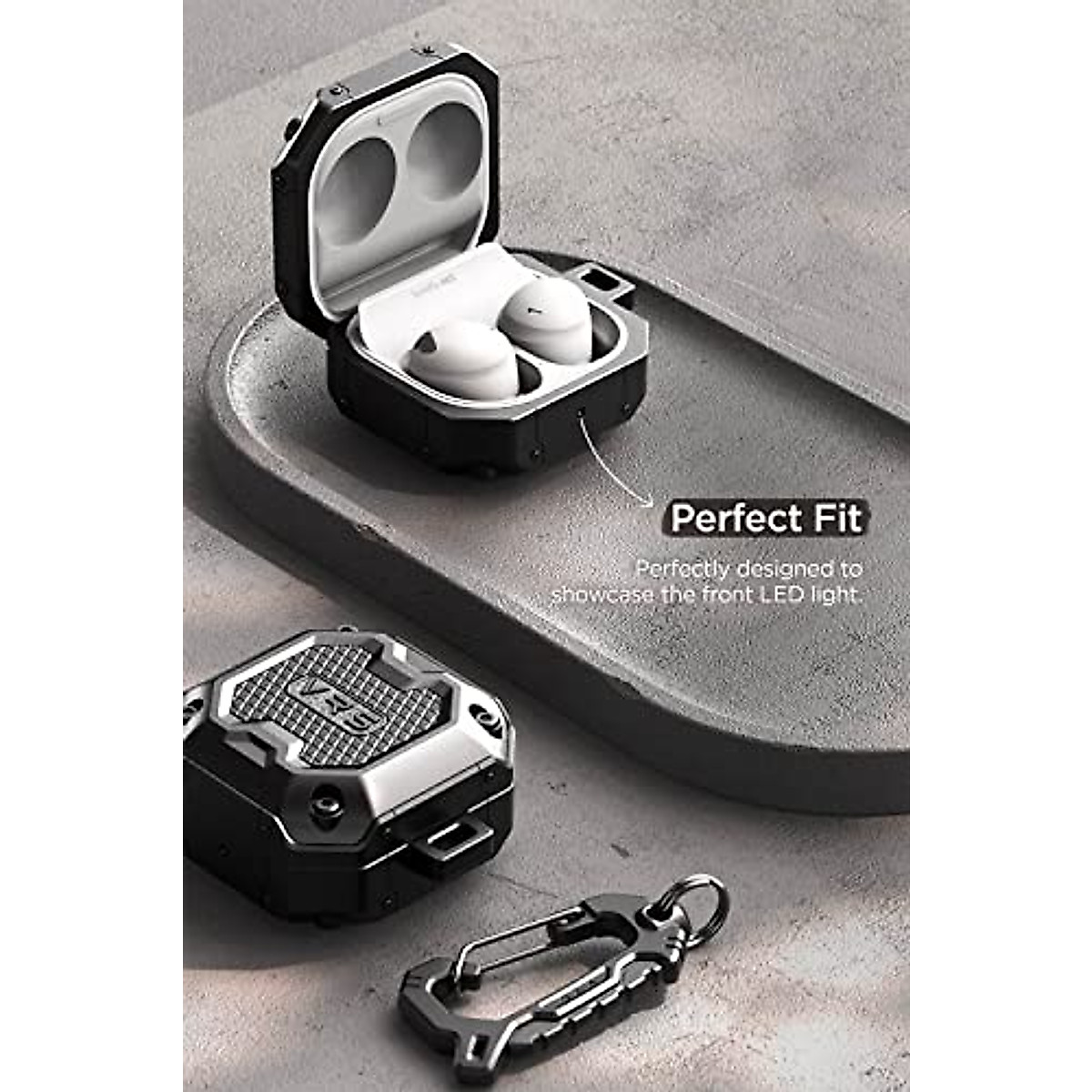 VRS Design Terra Guard Fit Buds Case for Galaxy Buds2 Pro (2022), Galaxy Buds 2 Case (2021), Galaxy Buds Pro Case (2021), Galaxy Buds Live Case (2020)