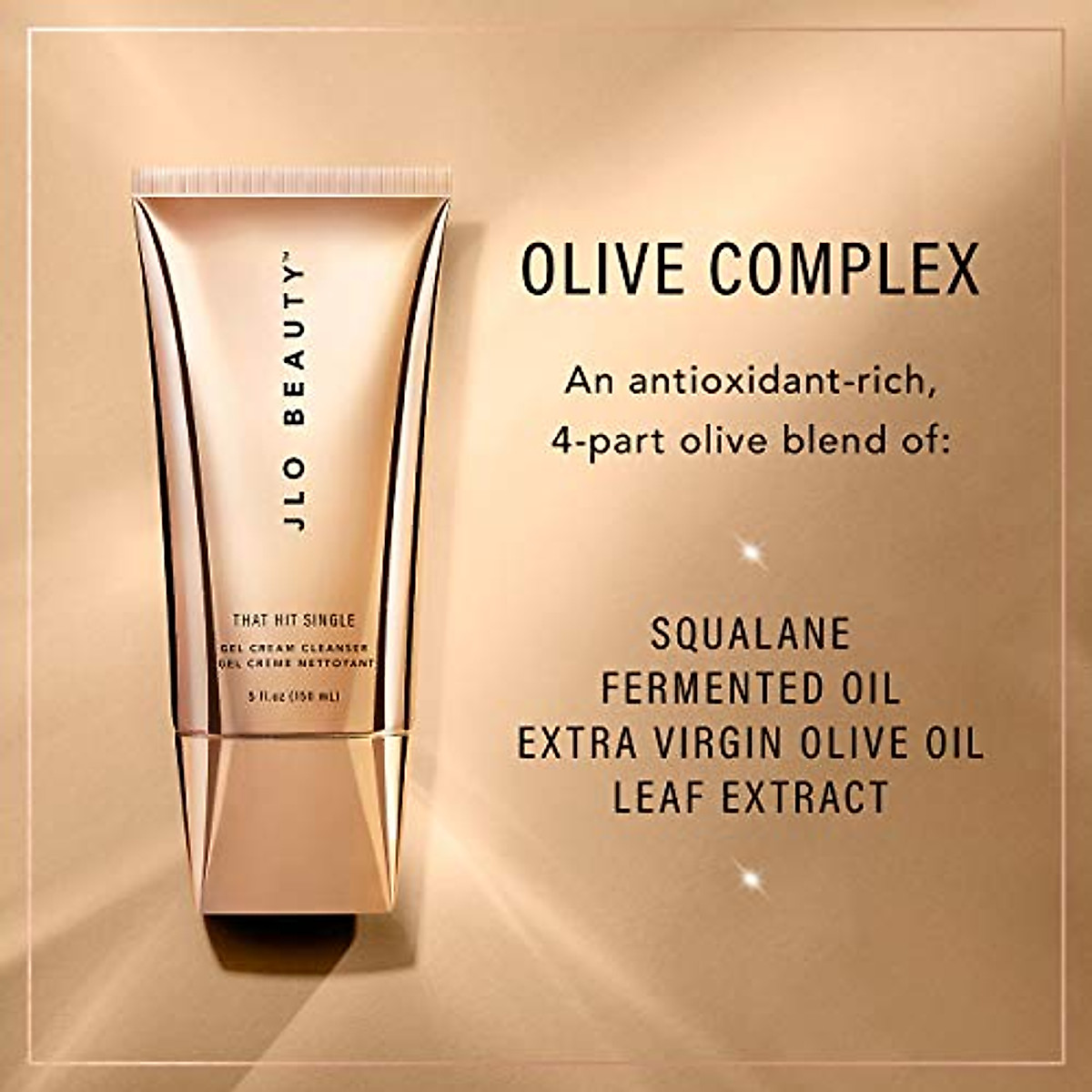 JLO BEAUTY That Hit Single Gel Cream Cleanser | Sulfate-Free, Antioxidant-Rich, Clears, Brightens, & Removes Makeup for Smooth, Radiant Skin | 5 Oz