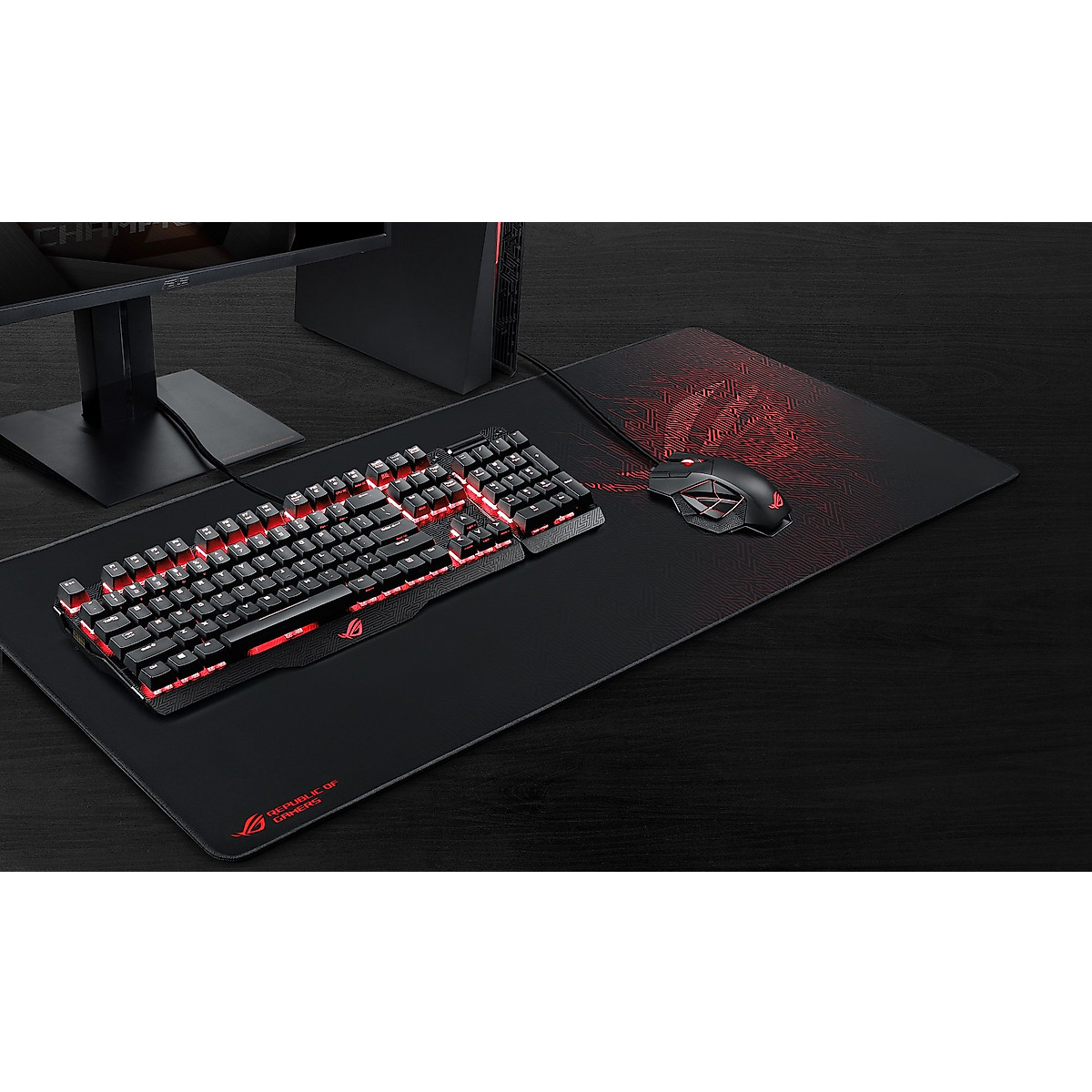 ASUS ROG Sheath Extended Gaming Mouse Pad - Ultra-Smooth Surface for Pixel-Precise Mouse Control | Durable Anti-Fray Stitching | Non-Slip Rubber Base | Light & Portable