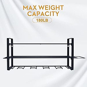 THILEMON Power Tool Organizer, 3 Layers 5 Drill Holder Of Heavy Metal Power Tool Organizer Wall Mount, Garage Organizatio， Power Tool Organizer