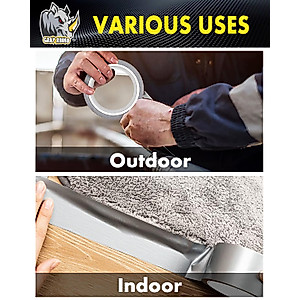 GRAY RHINO Duct Tape Heavy Duty Waterproof 1.88in 105ft/35yd Tearable with No Residue Strong Adhesive Duct Tape for Packaging Tape Indoor&Outdoor Repair Blackout Tape (1, Silver)