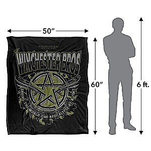 Supernatural Winchester Bros Officially Licensed Silky Touch Super Soft Throw Blanket 50" x 60"